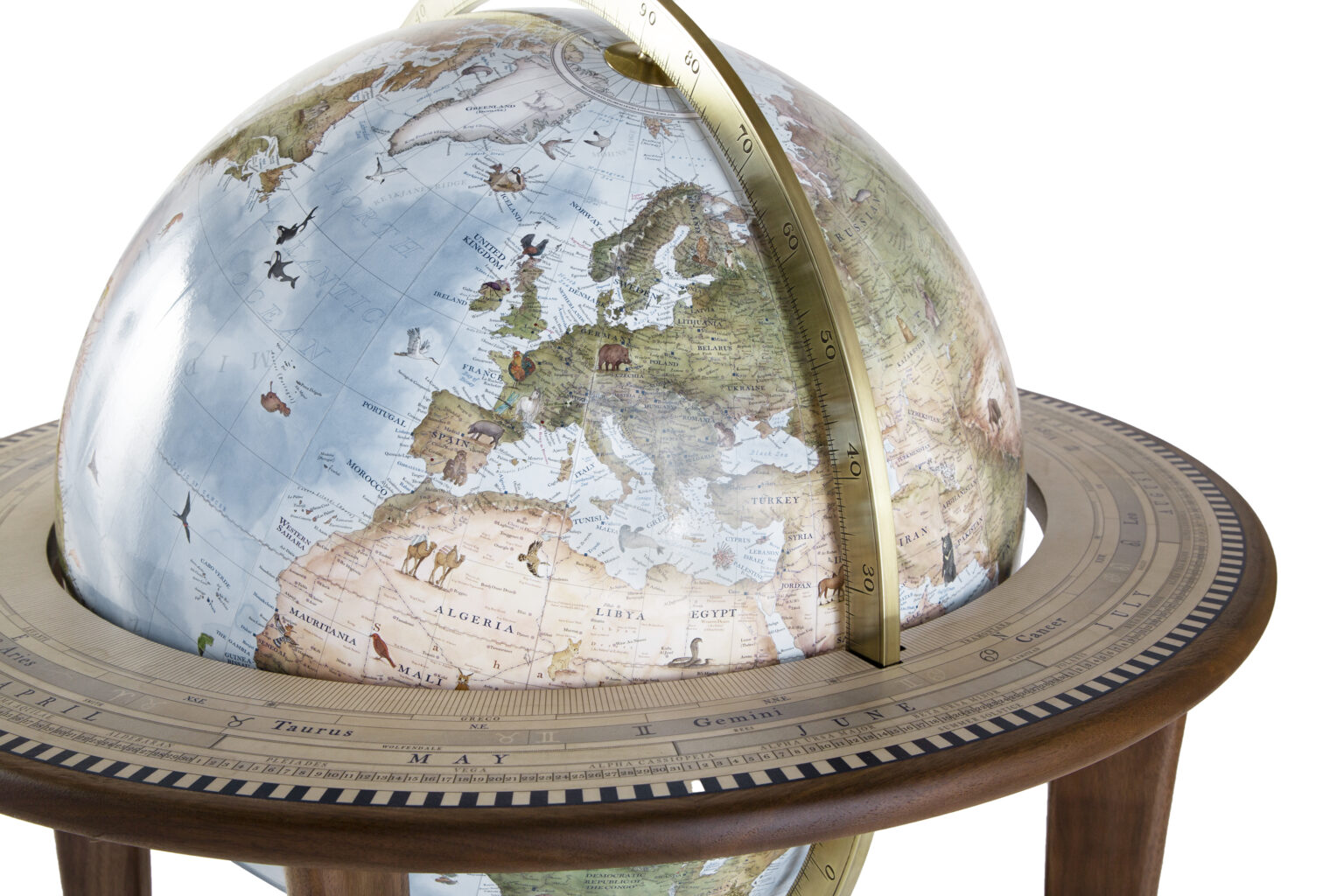 The Rounded Leg - Traditional Handcrafted Floor Standing Globe - Varied ...
